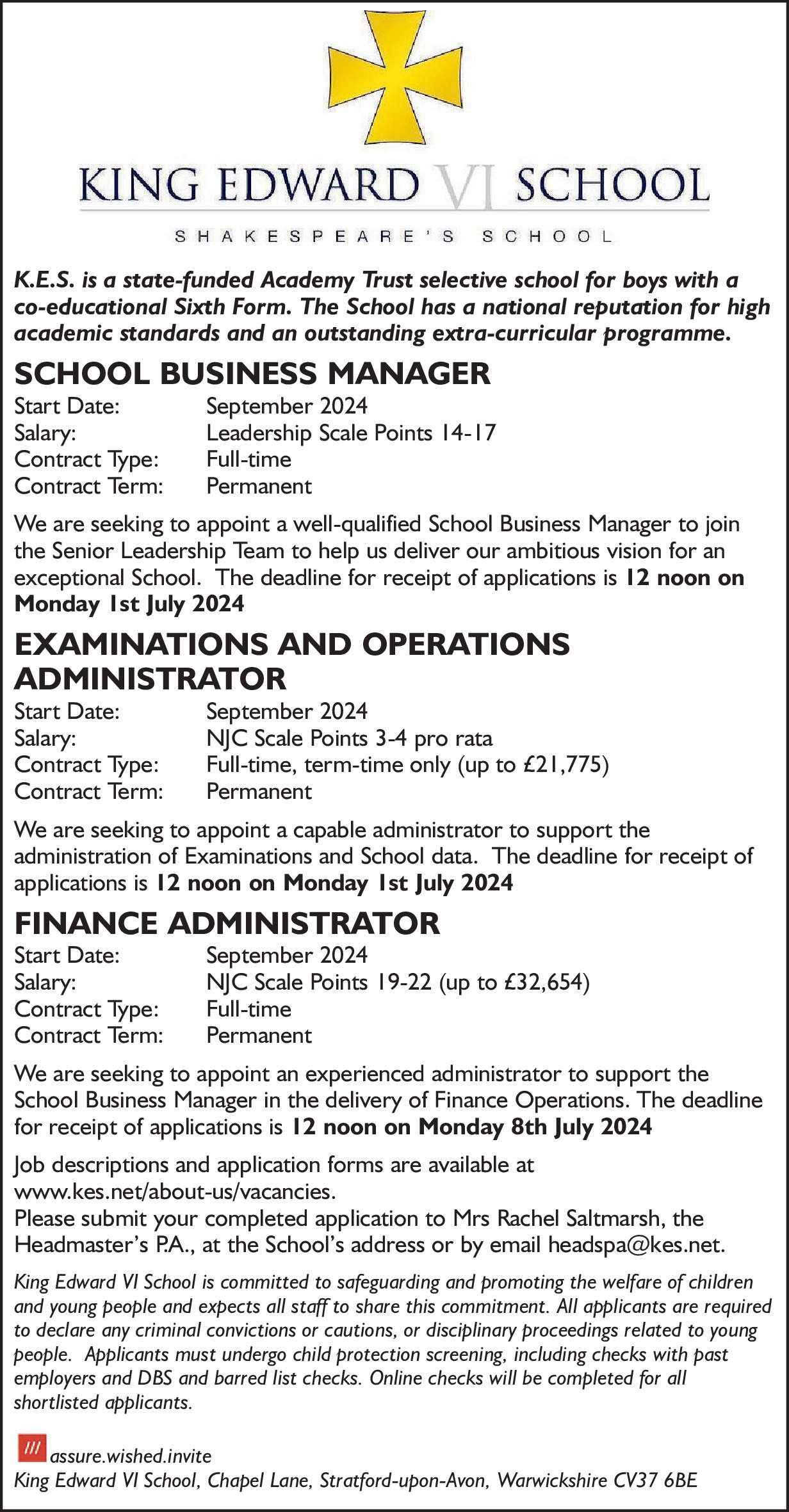 Recruitment - The Evesham Observer